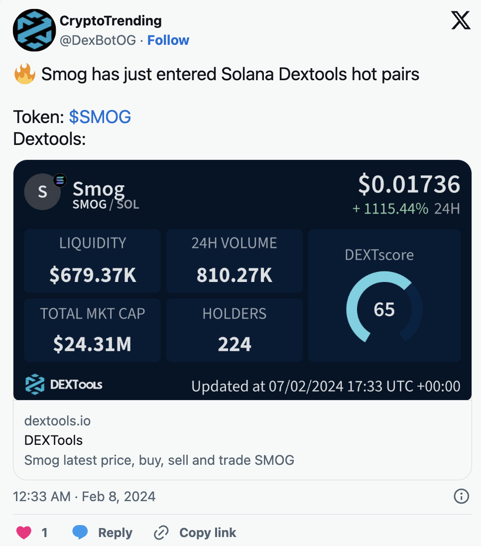 เหรียญมีมตัวหนึ่งราคาพุ่งแรง หลังประกาศจะทำลายสถิติแจก Airdrop ครั้ง ...