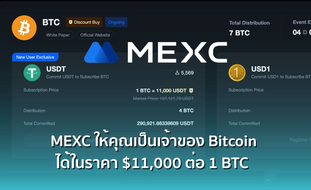 MEXC เปิดตัว Launchpad สุดเปย์ ! ให้คุณเป็นเจ้าของ Bitcoin ได้ในราคา $11,000 ต่อ 1 BTC - Siam ...