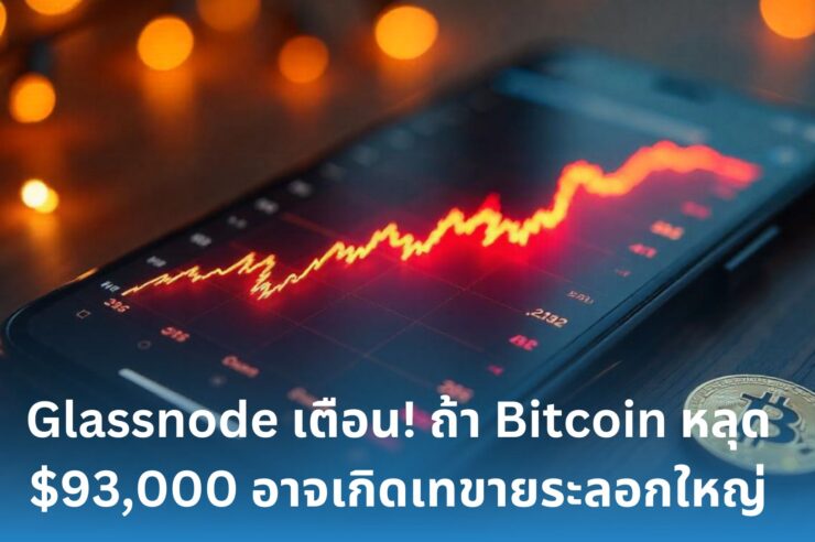 Glassnode เตือน! ถ้า Bitcoin หลุด $93,000 อาจเกิดเทขายระลอกใหญ่ - Siam Blockchain