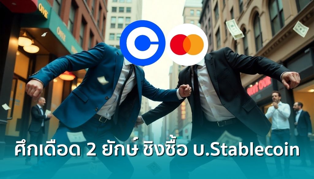Coinbase ปะทะ Mastercard เตรียมปิดดีลพันล้านเทคโอเวอร์บริษัท Stablecoin - Siam Blockchain